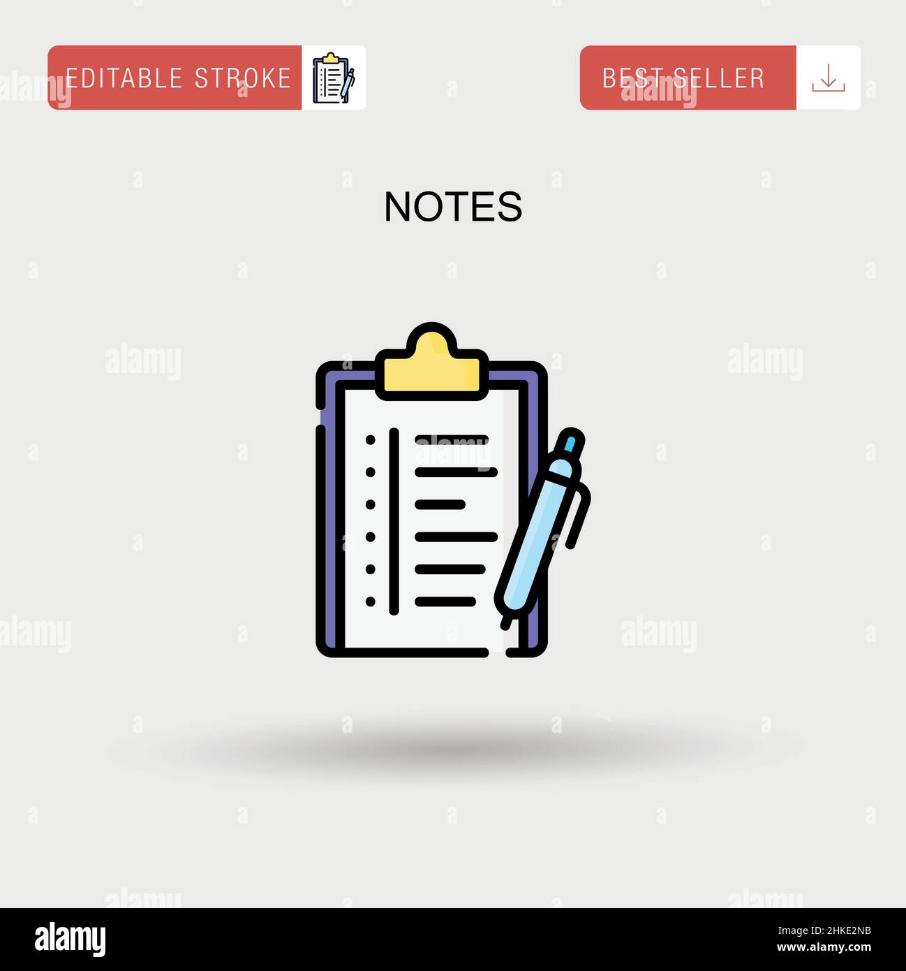 Notes Simple vector icon Stock Vector Image & Art - Alamy