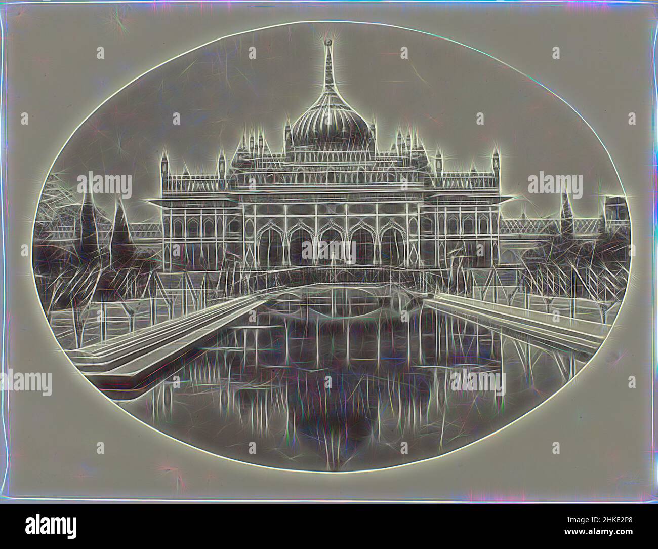 Inspired by View of an imambara in Lucknow, India, The photograph shows ...