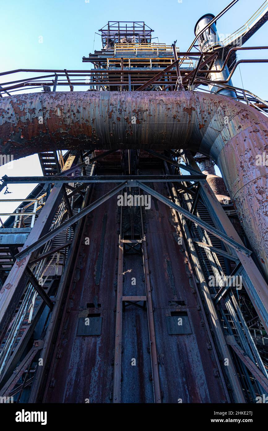 Vertical shot of details of an industrial machine Stock Photo - Alamy