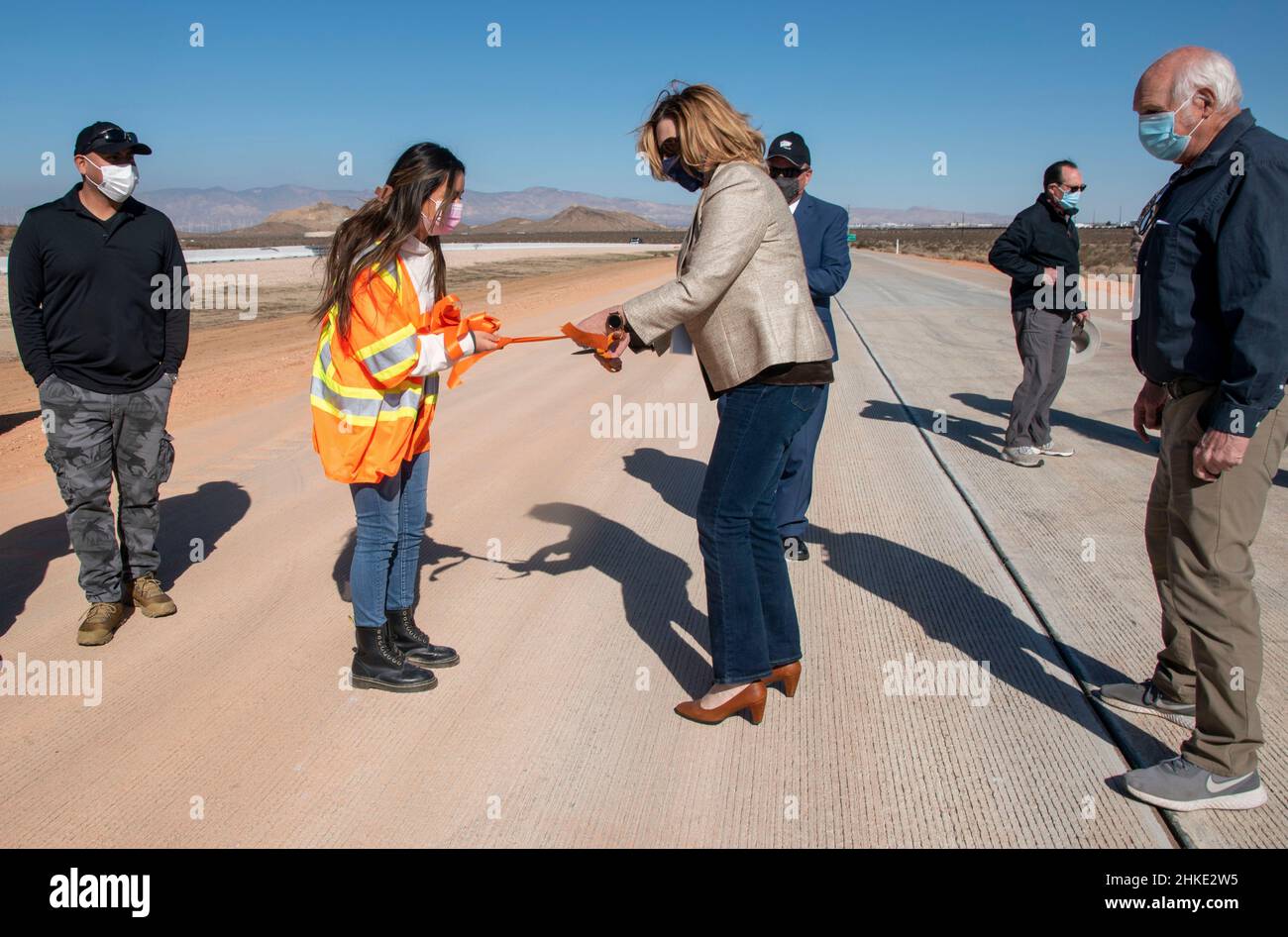 A California state highway near the town of Mojave in Kern County is ...