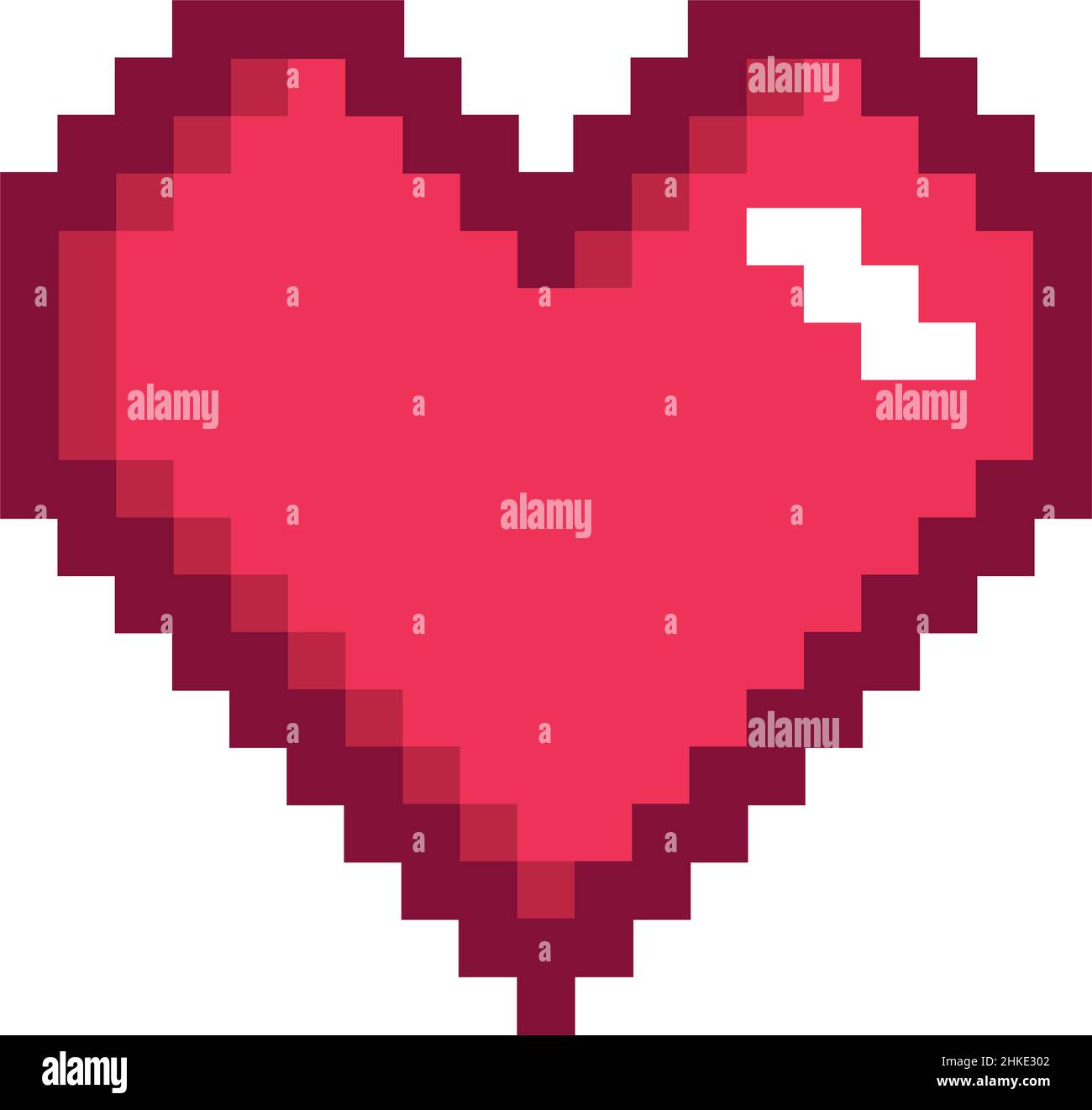 pixel heart icon Stock Vector Image & Art - Alamy
