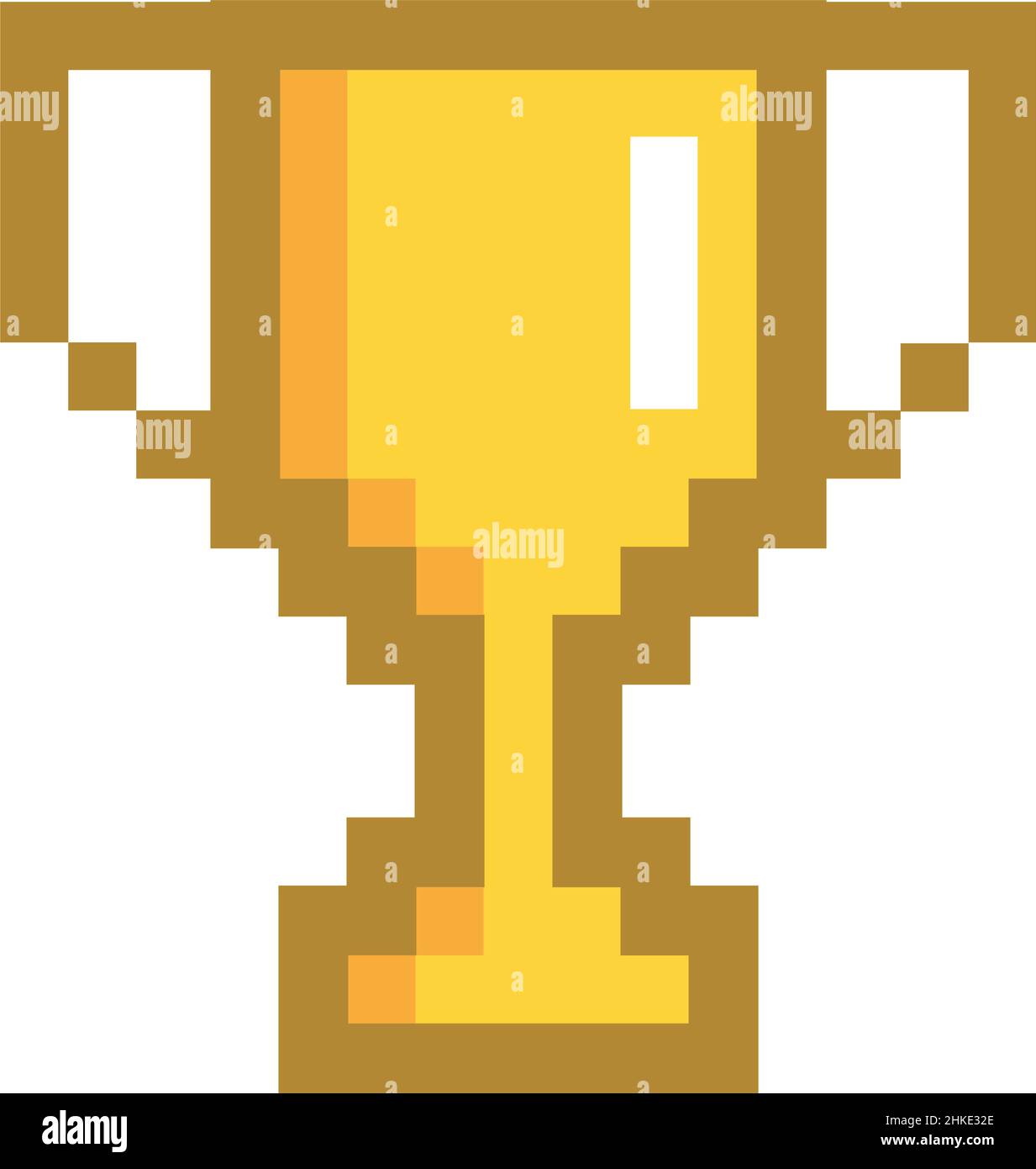 pixel trophy cup Stock Vector Image & Art - Alamy