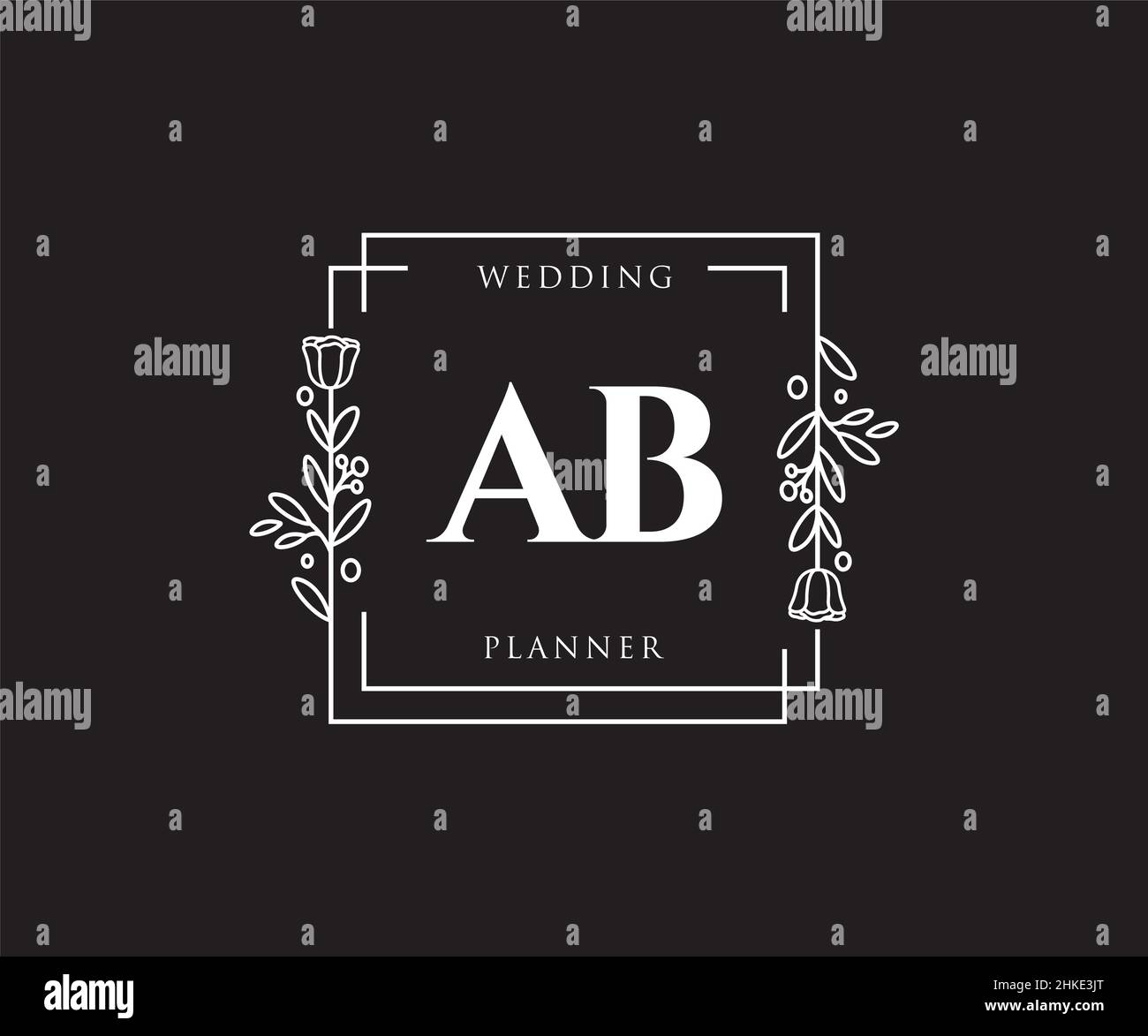 AB feminine logo. Usable for Nature, Salon, Spa, Cosmetic and Beauty ...