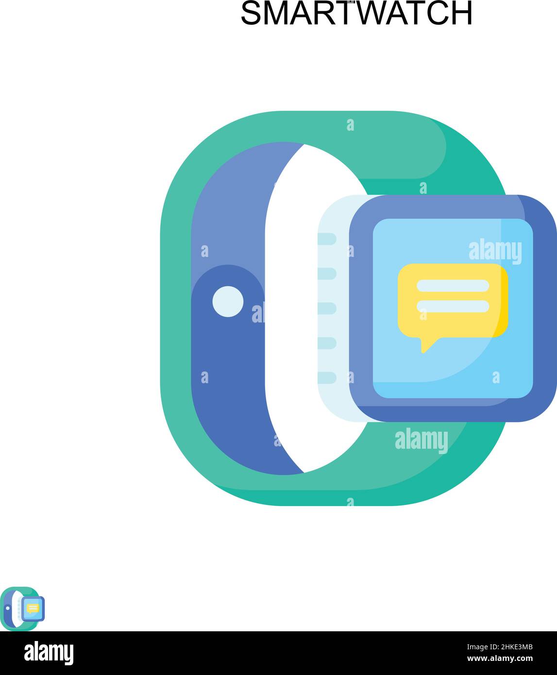 Smartwatch Simple vector icon. Illustration symbol design template for ...