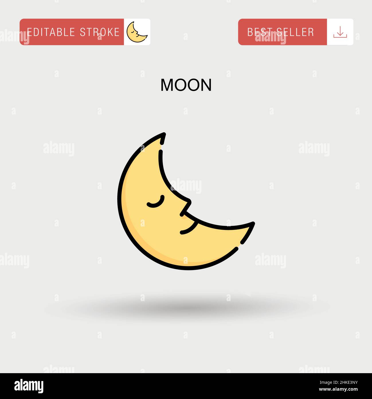 Moon Simple vector icon Stock Vector Image & Art - Alamy