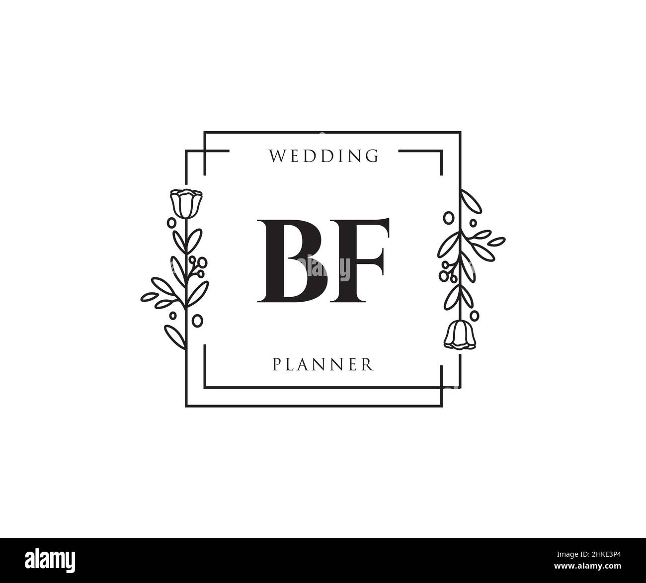 BF feminine logo. Usable for Nature, Salon, Spa, Cosmetic and Beauty ...