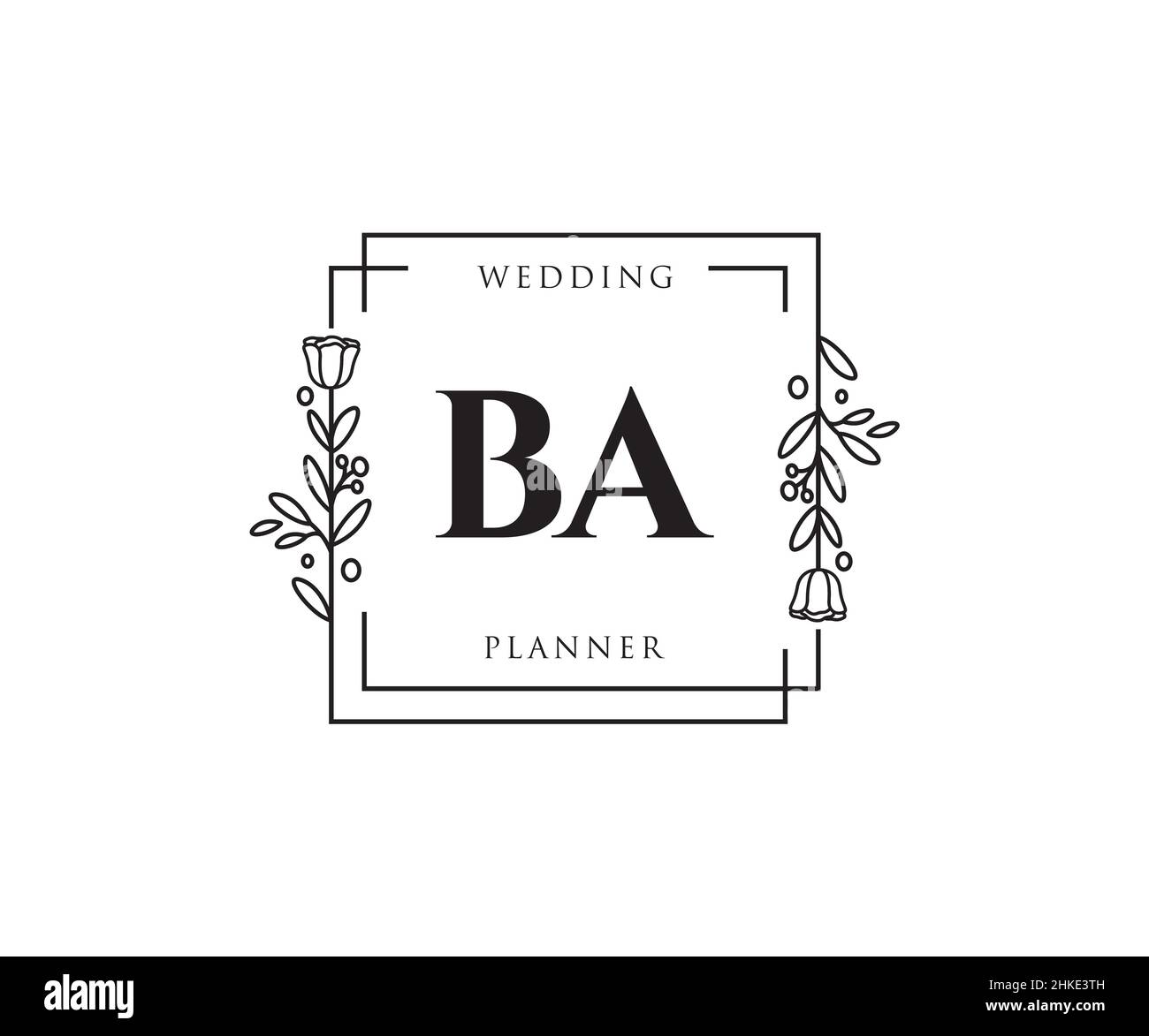 BA feminine logo. Usable for Nature, Salon, Spa, Cosmetic and Beauty ...