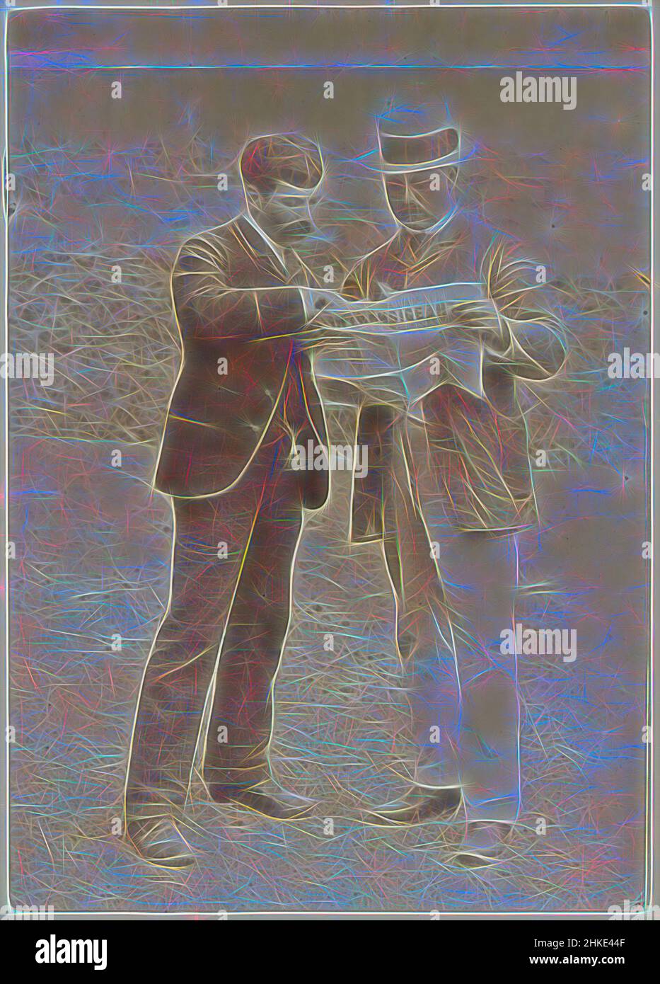 Inspired by Portrait of two French men, reading the newspaper 'L ...