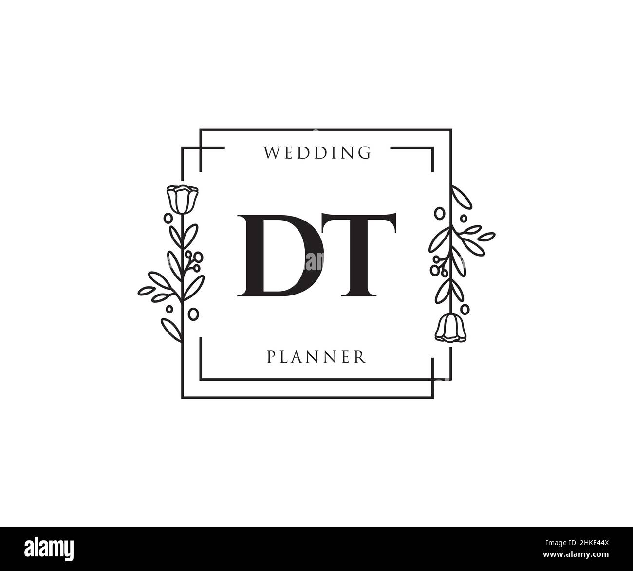 DT feminine logo. Usable for Nature, Salon, Spa, Cosmetic and Beauty ...