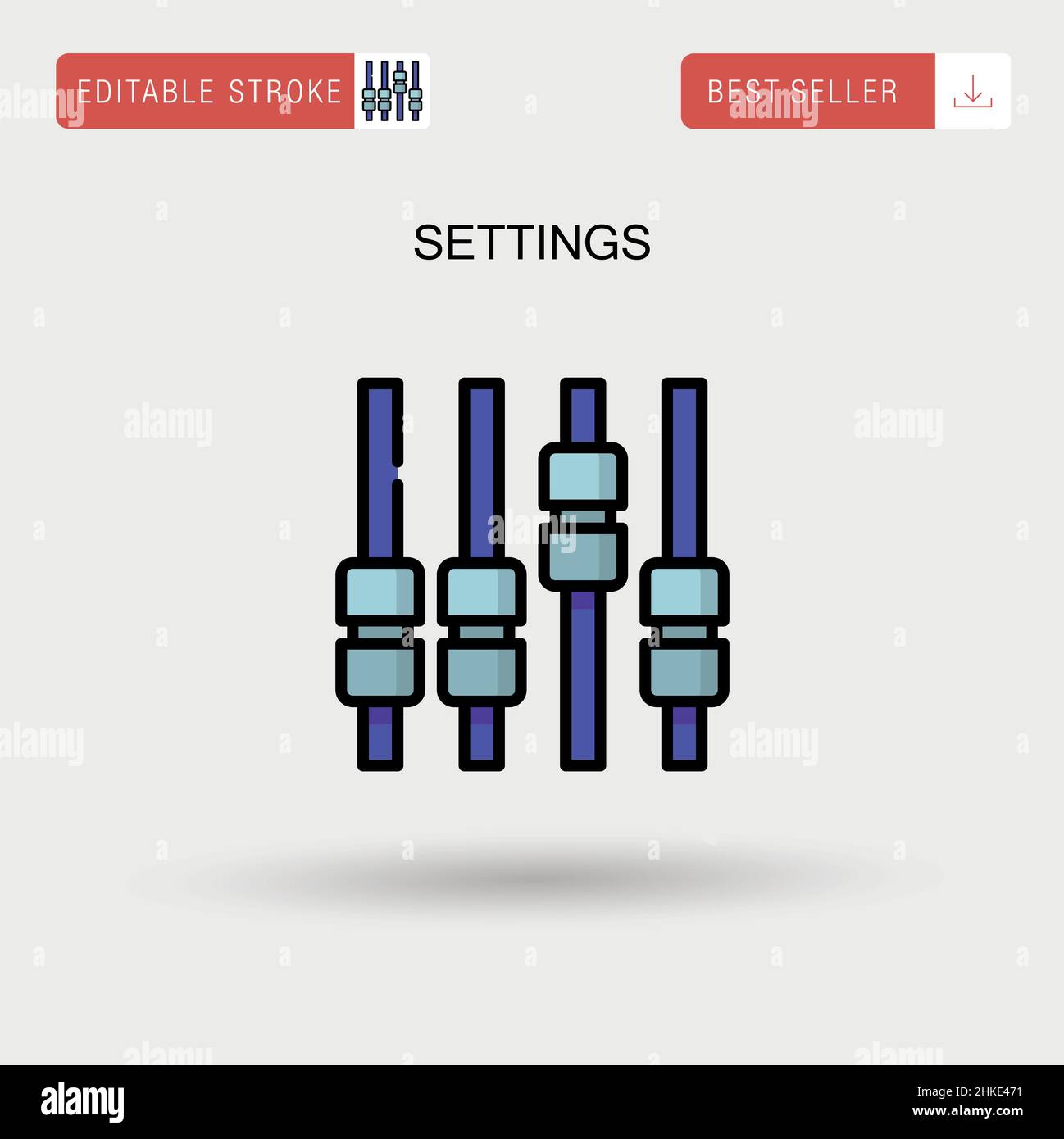 Settings Simple vector icon Stock Vector Image & Art - Alamy
