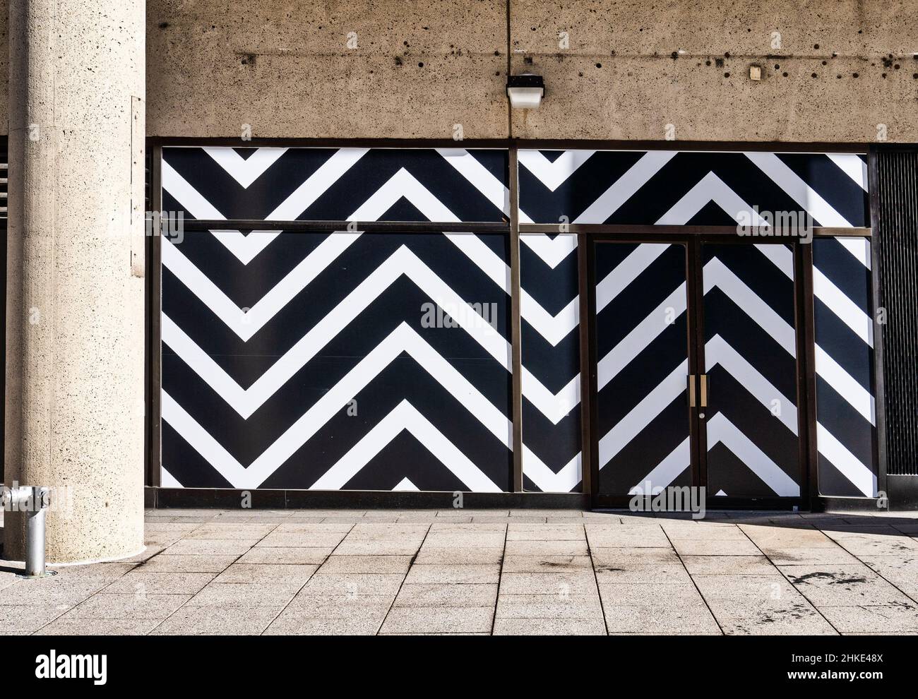 Boarded up zebra boards Stock Photo - Alamy