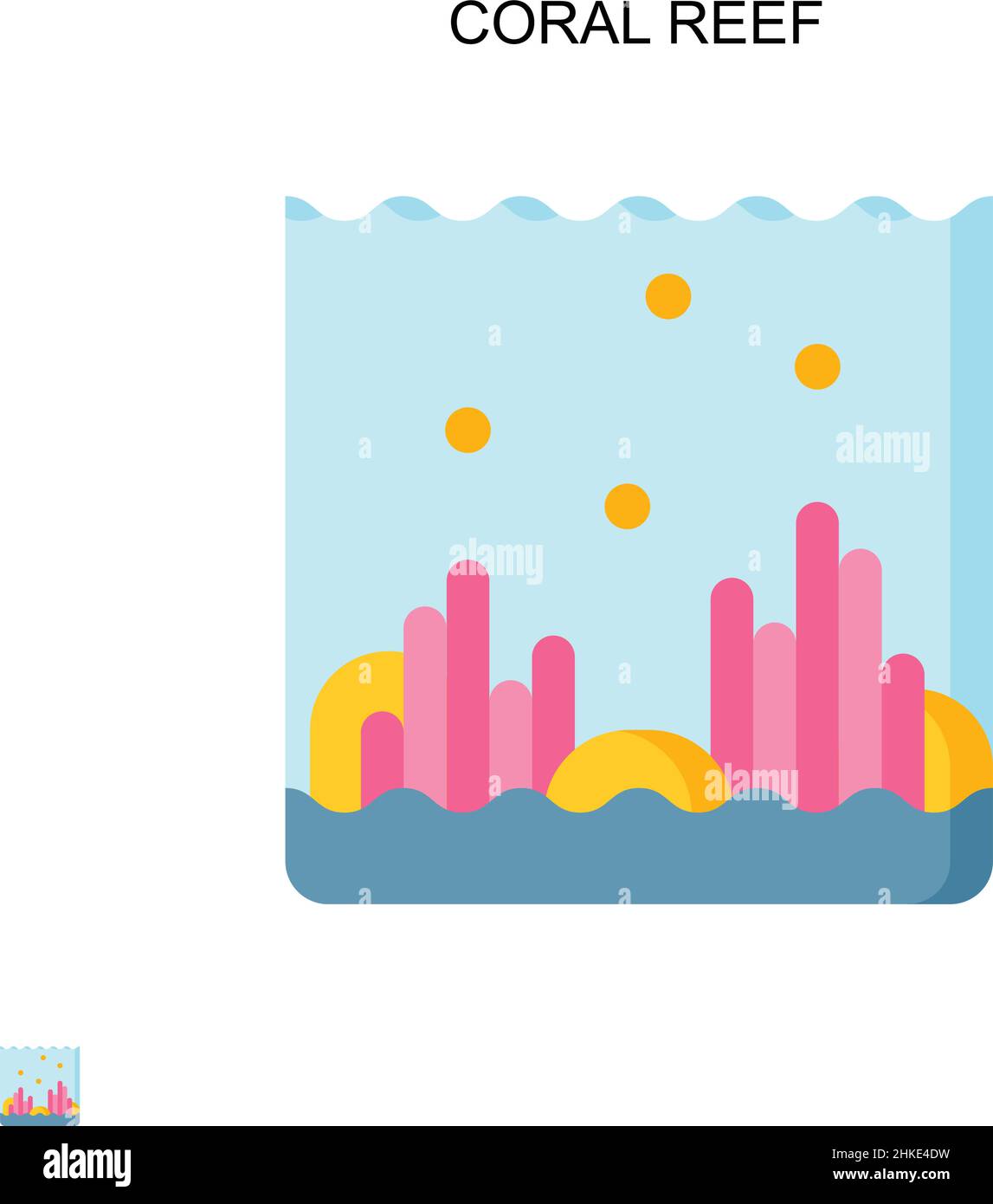 Coral reef Simple vector icon. Illustration symbol design template for ...
