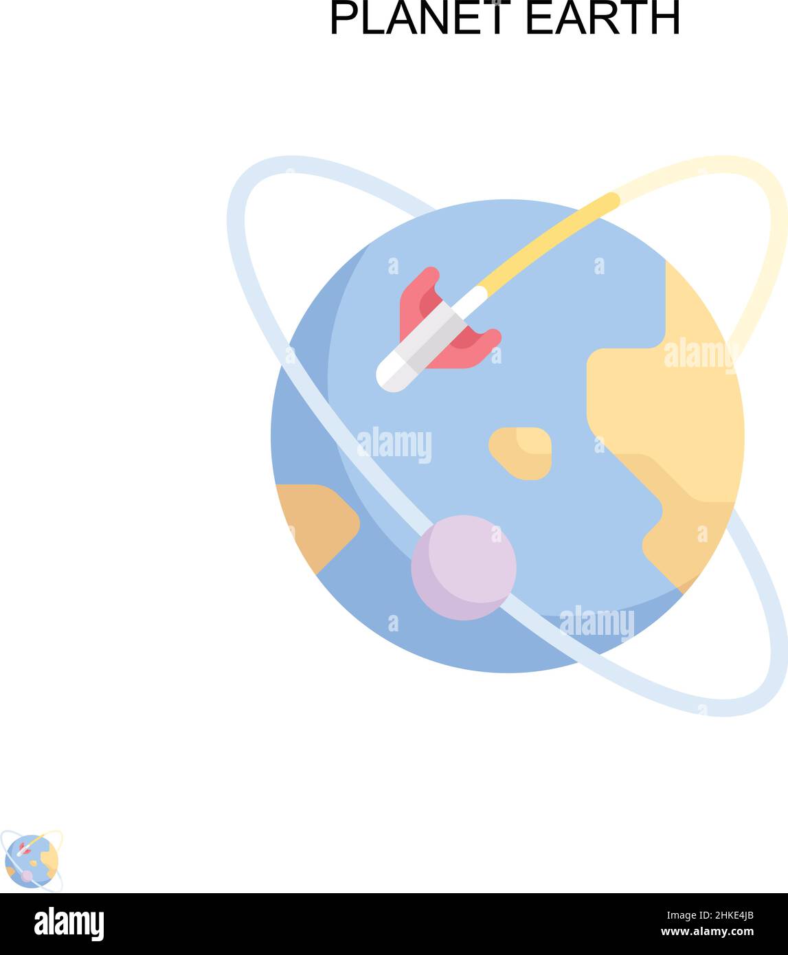 Planet earth Simple vector icon. Illustration symbol design template ...