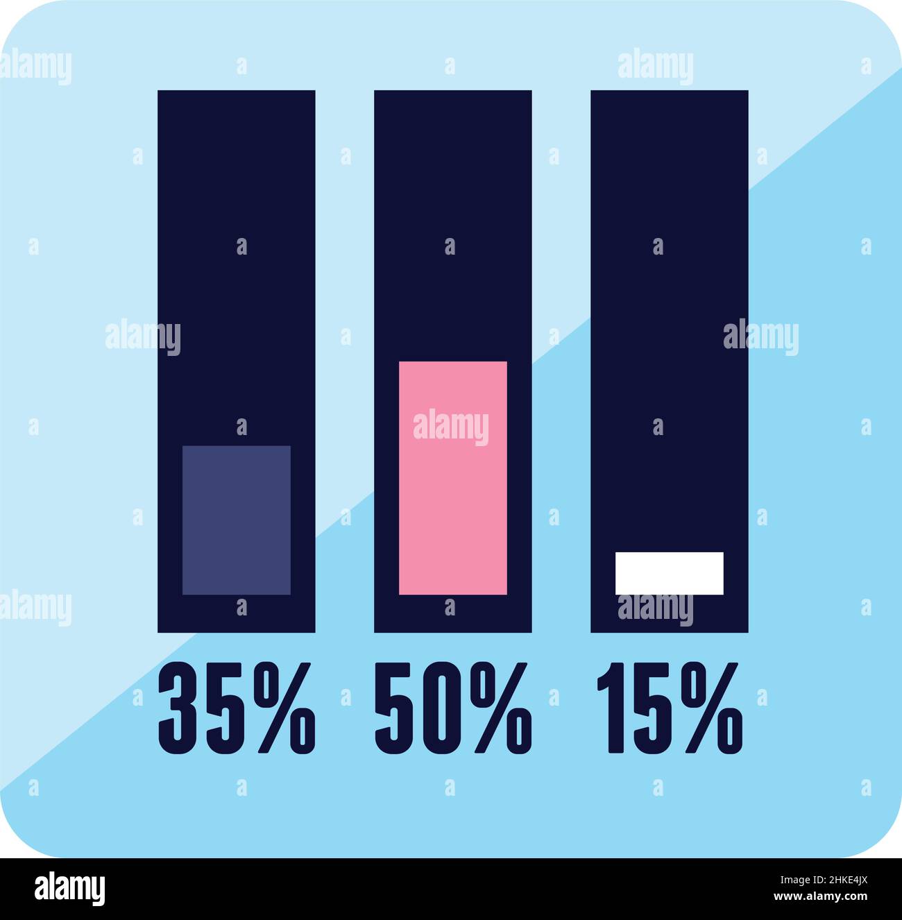 statistics bars with percents Stock Vector Image & Art - Alamy