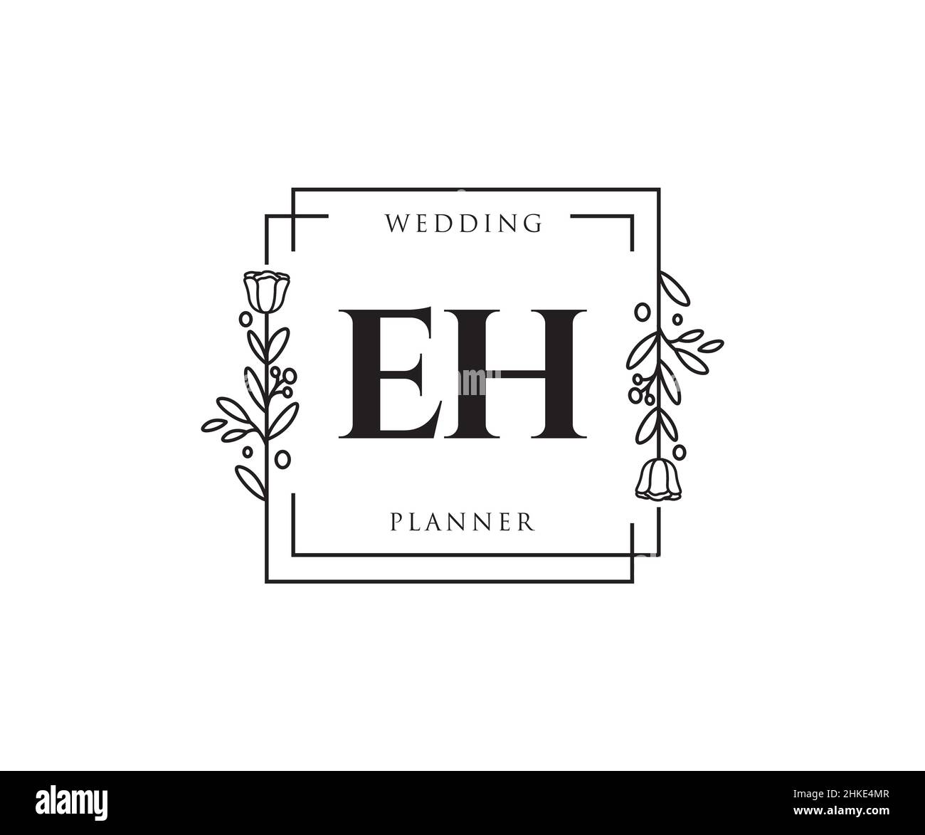 EH feminine logo. Usable for Nature, Salon, Spa, Cosmetic and Beauty ...
