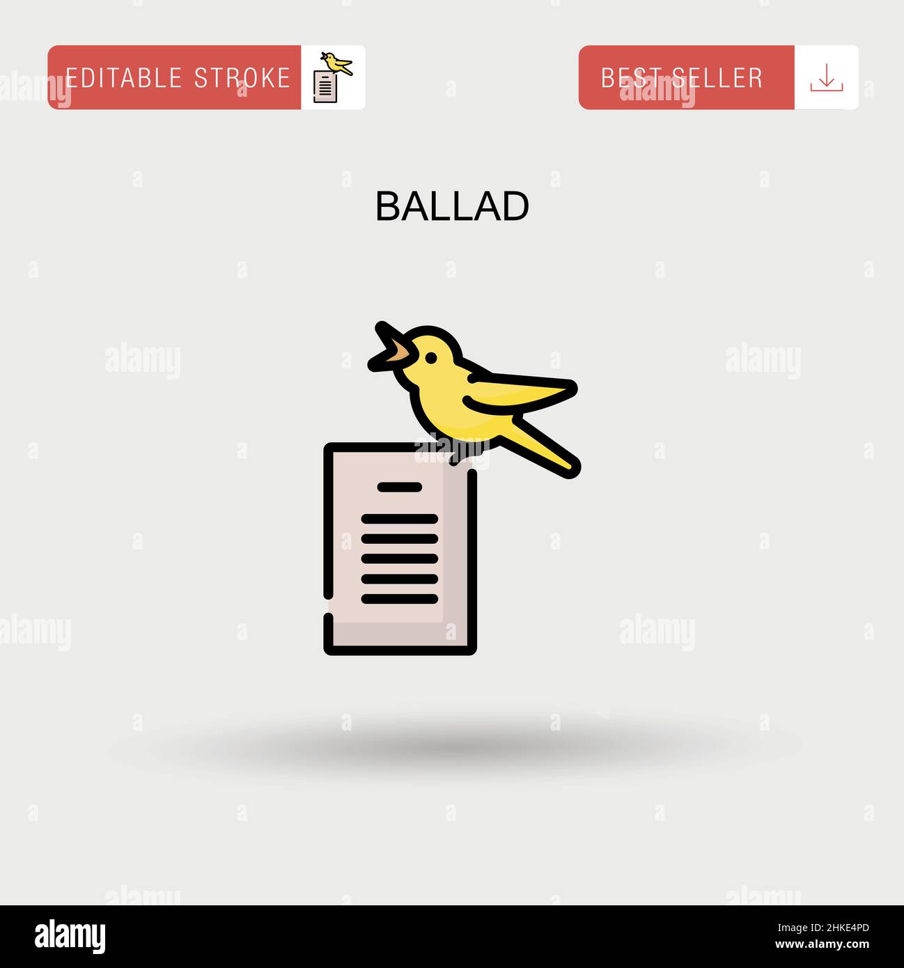 Ballad Simple vector icon Stock Vector Image & Art - Alamy