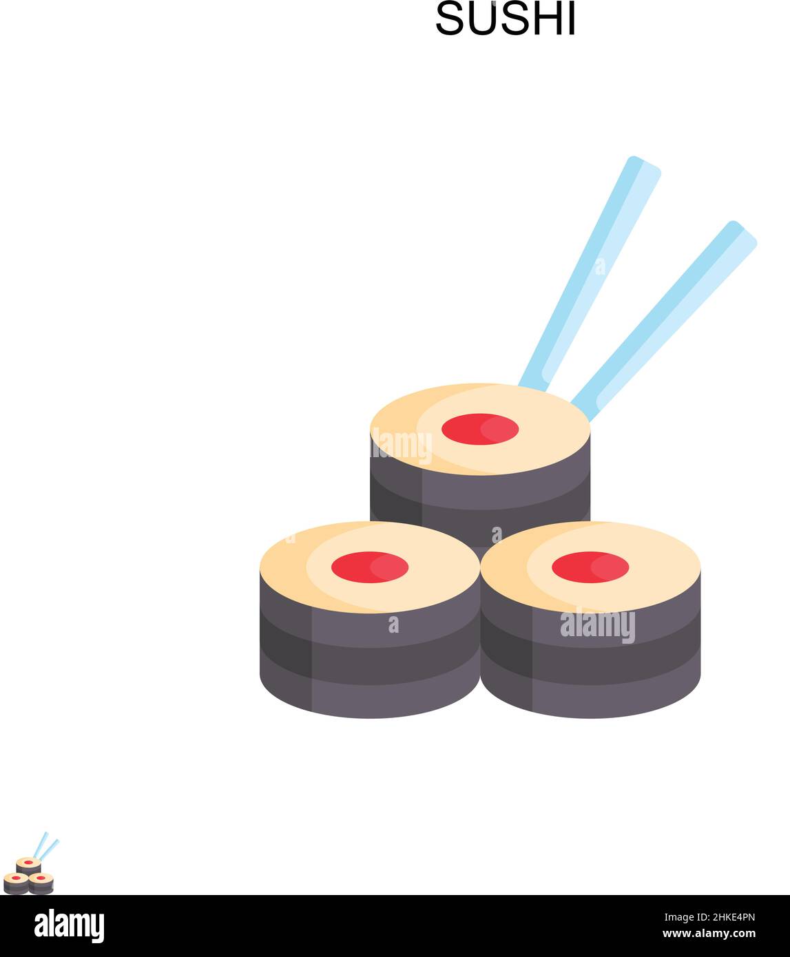 Sushi Simple vector icon. Illustration symbol design template for web ...