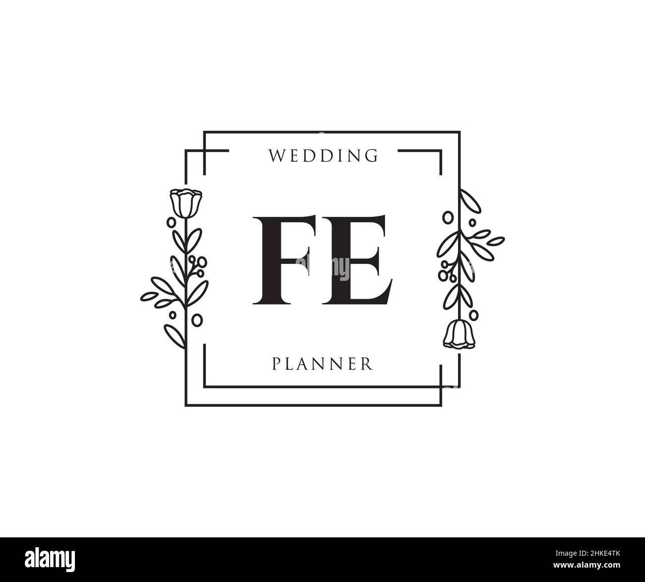 Fe minimal logo Stock Vector Images - Alamy