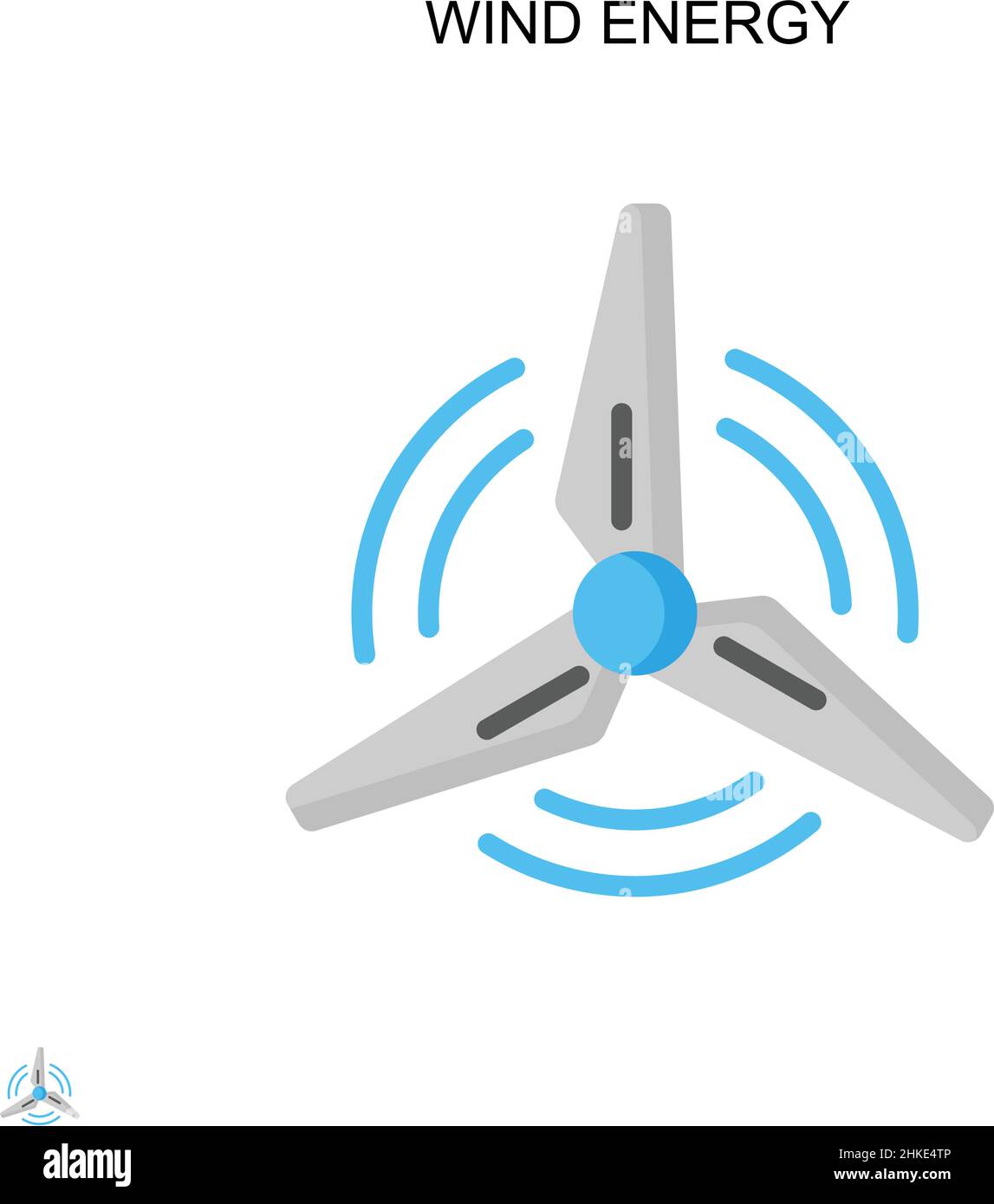 Wind energy Simple vector icon. Illustration symbol design template for ...
