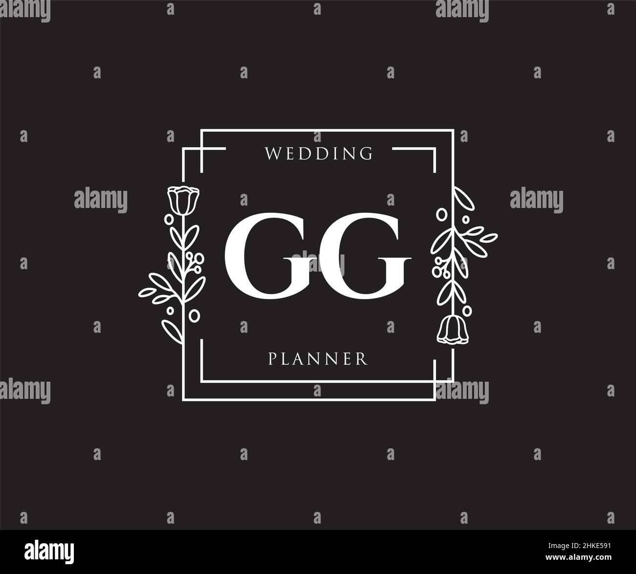 GG feminine logo. Usable for Nature, Salon, Spa, Cosmetic and Beauty ...
