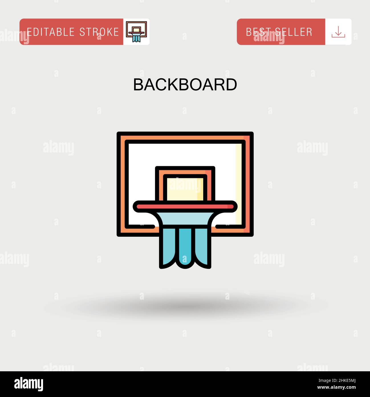Backboard Simple vector icon Stock Vector Image & Art - Alamy