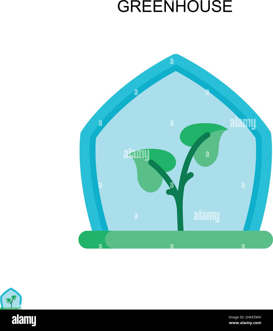Greenhouse Simple vector icon. Illustration symbol design template for ...