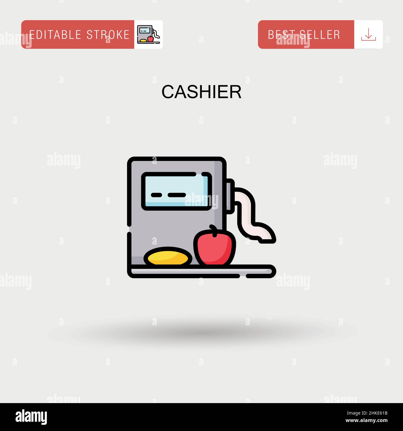 Cashier supermarket Stock Vector Images - Alamy