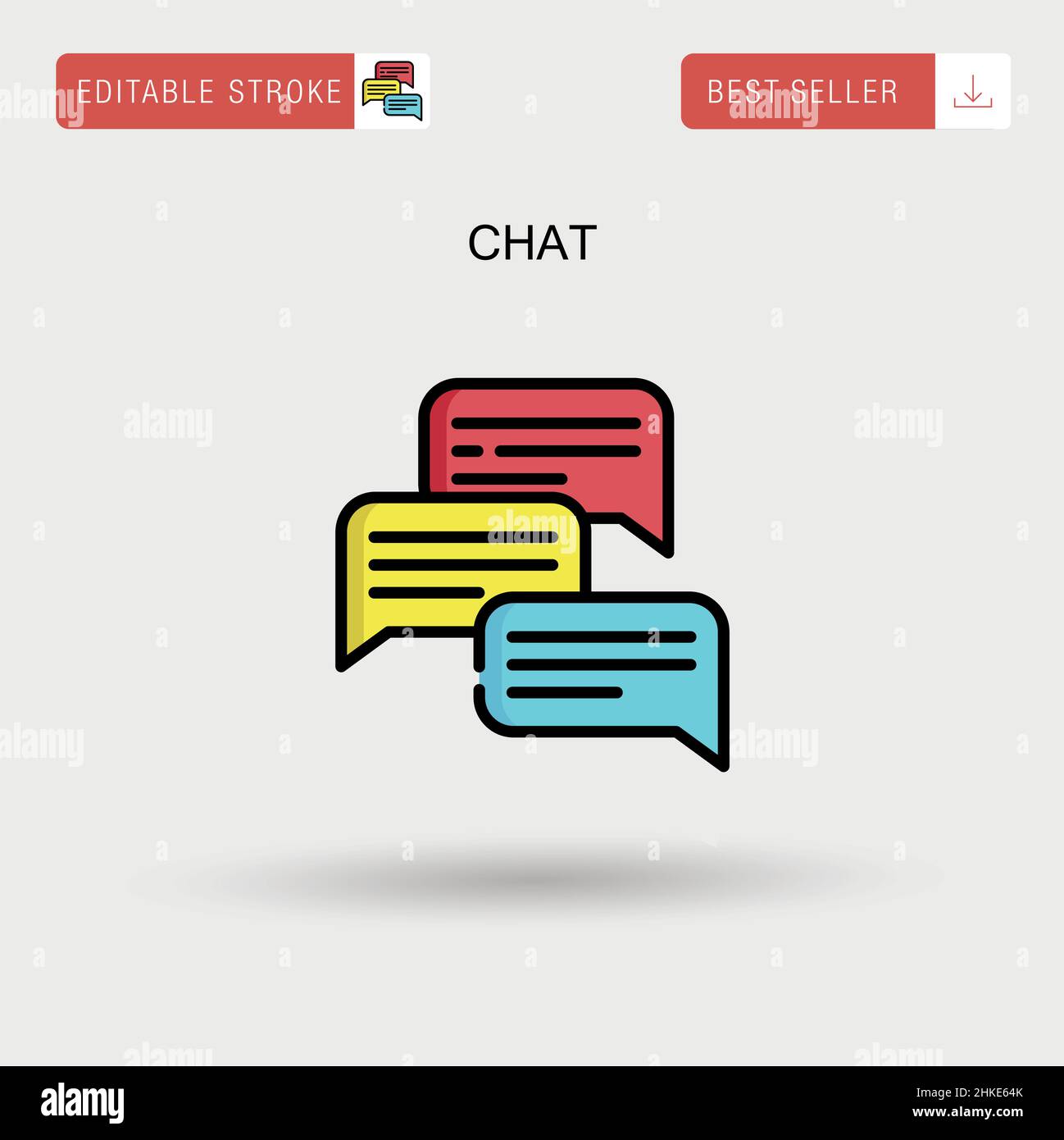 Chat Simple vector icon Stock Vector Image & Art - Alamy