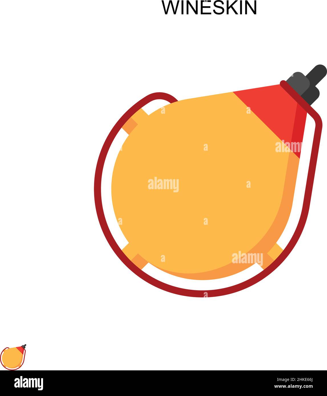 Wineskin Simple vector icon. Illustration symbol design template for ...