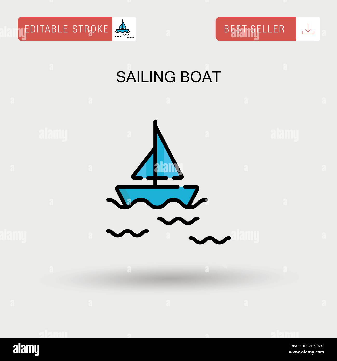 Illustration yacht boat cartoon simple hi-res stock photography and ...