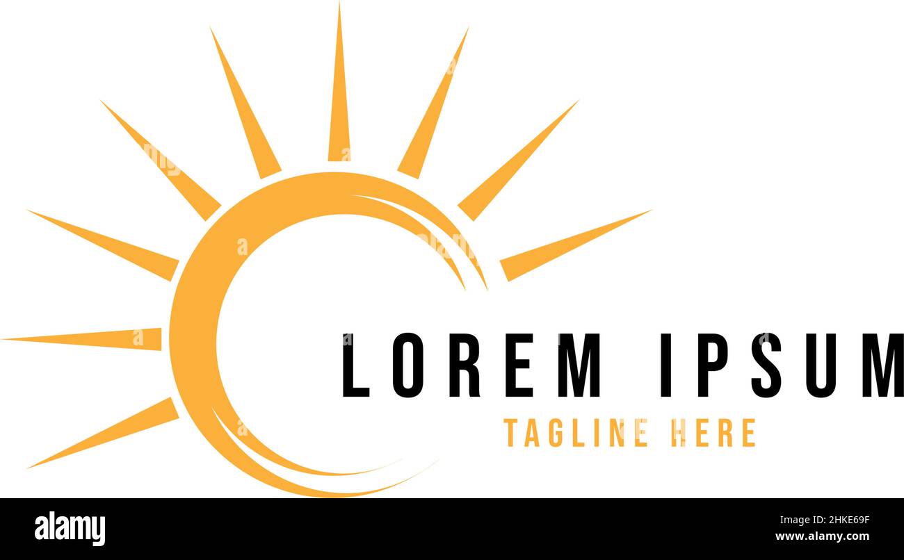 Sun logo design hi-res stock photography and images - Alamy