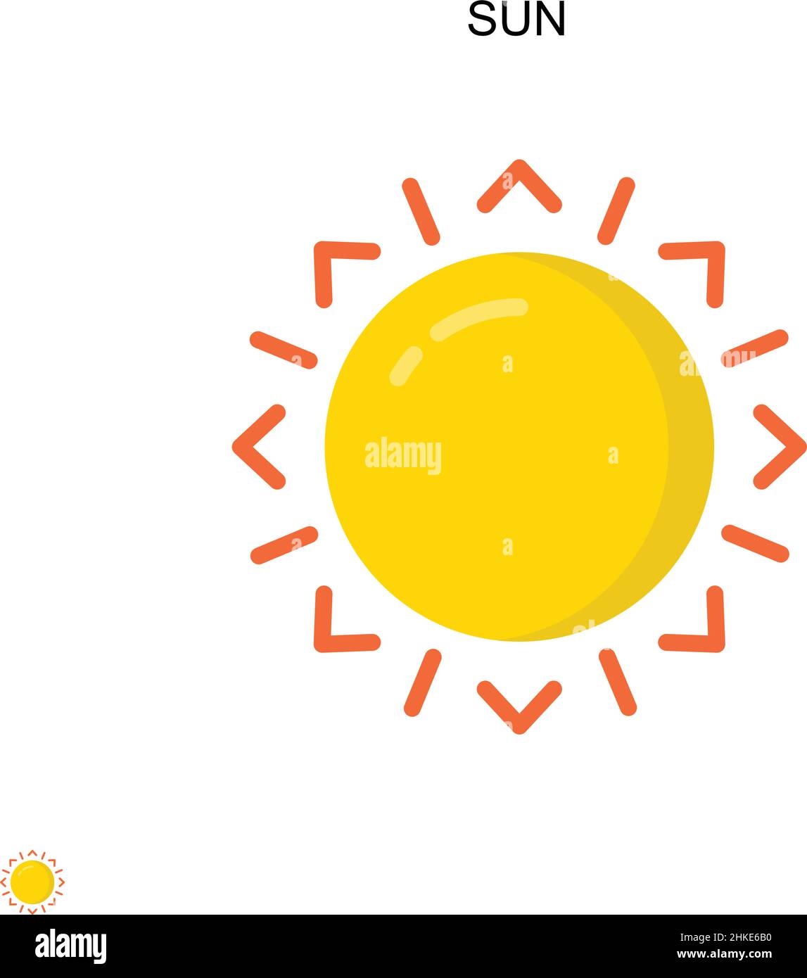 Sun Simple vector icon. Illustration symbol design template for web ...