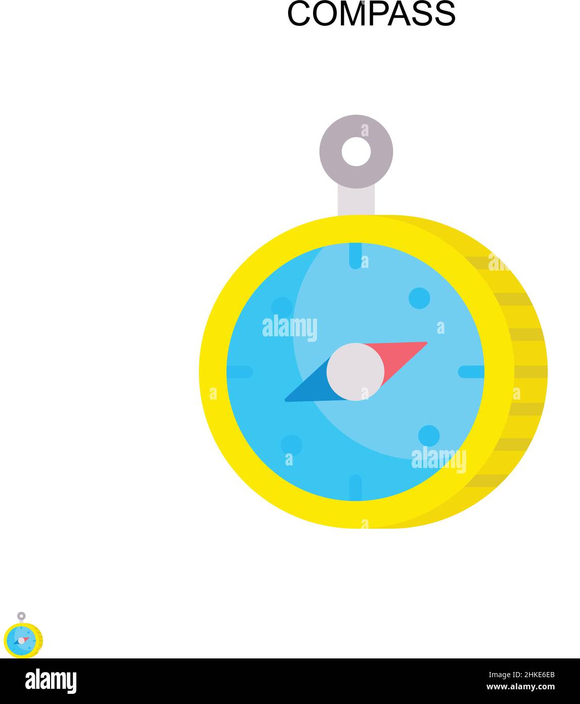 Compass Simple vector icon. Illustration symbol design template for web ...