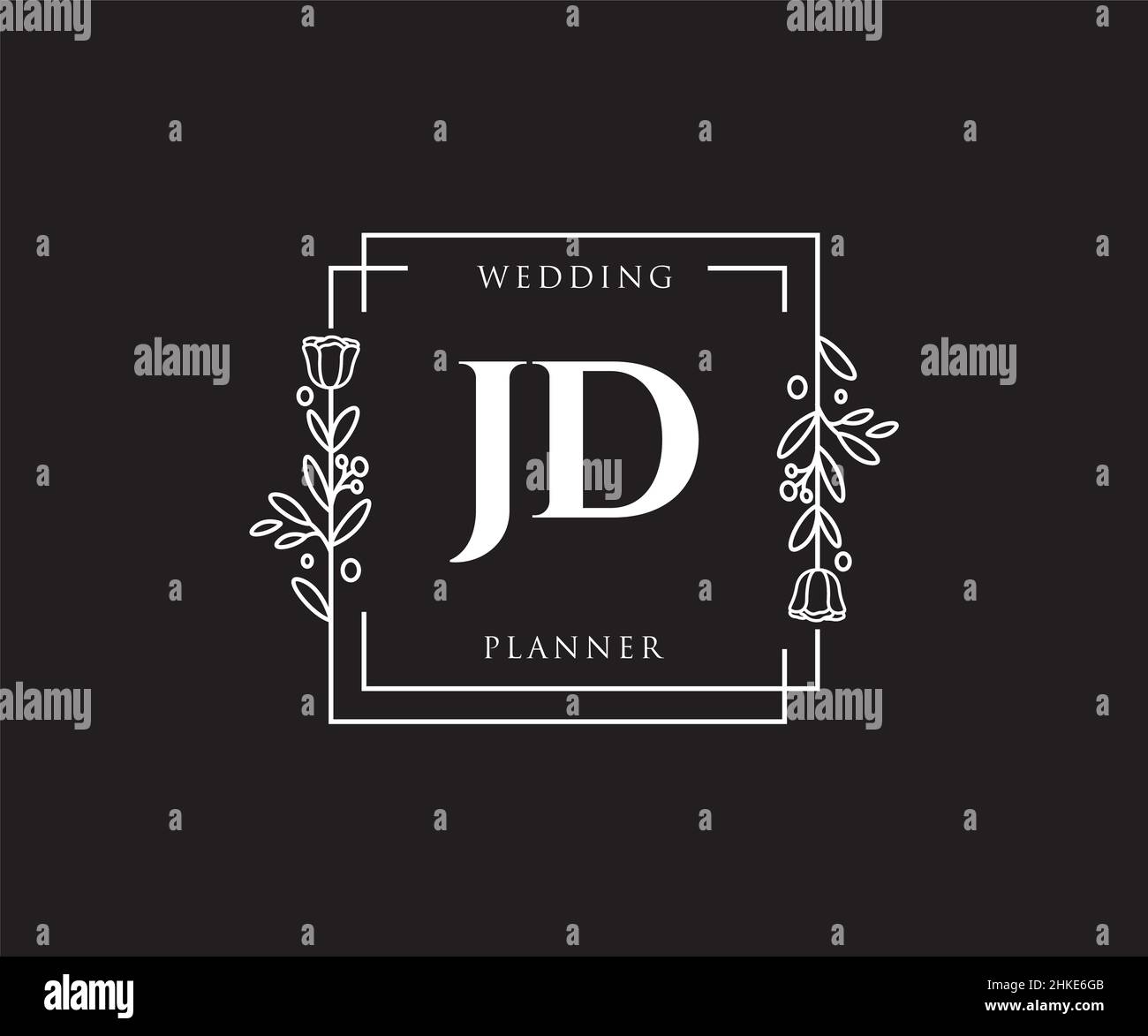 JD feminine logo. Usable for Nature, Salon, Spa, Cosmetic and Beauty ...