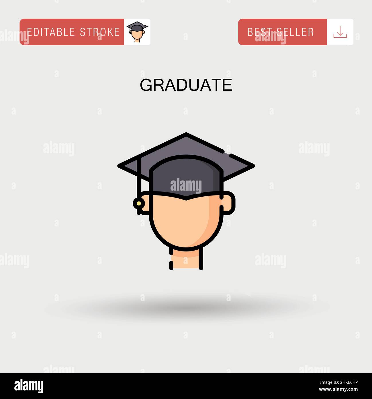Graduate Simple vector icon Stock Vector Image & Art - Alamy