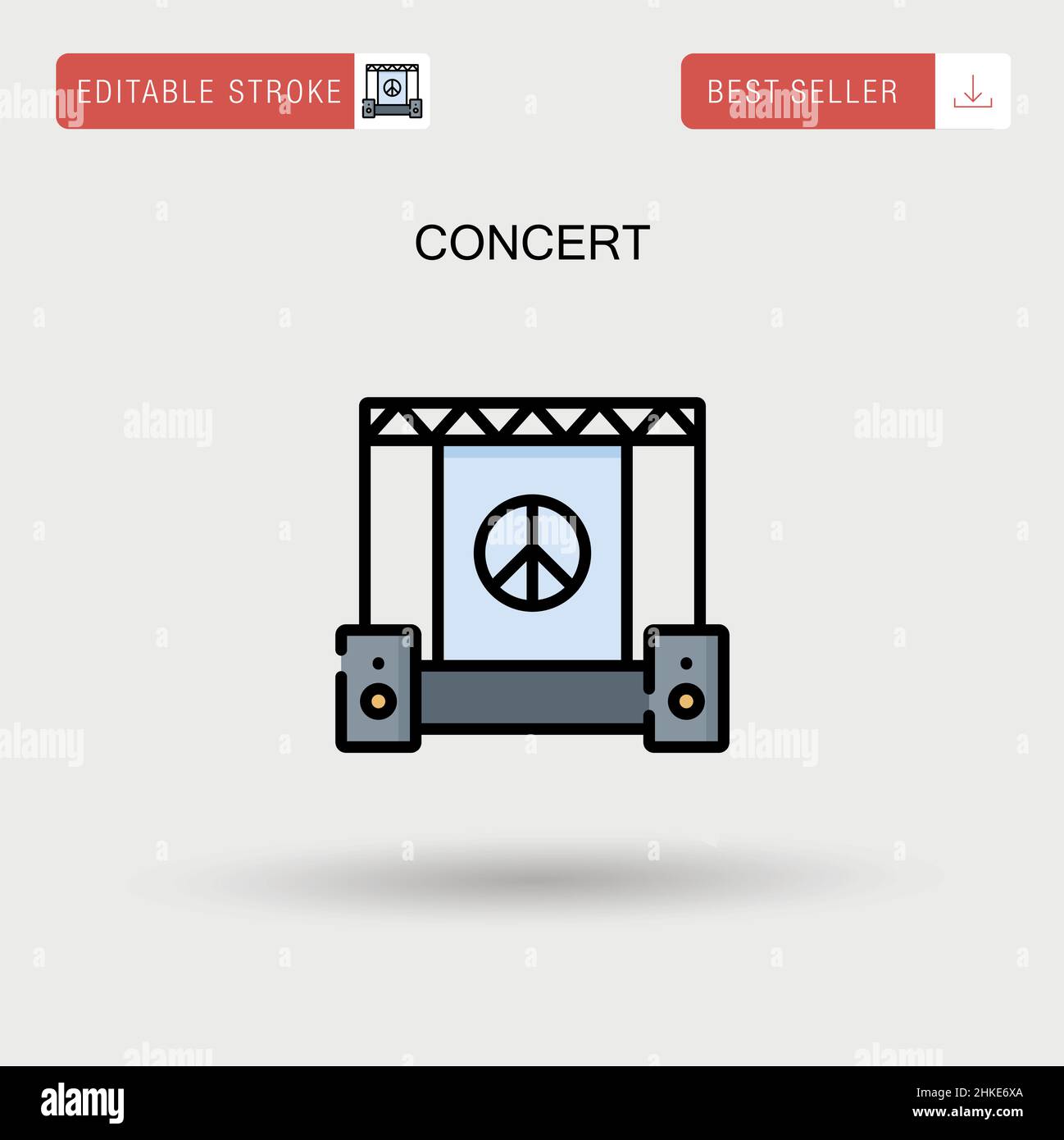 Concert Simple vector icon Stock Vector Image & Art - Alamy