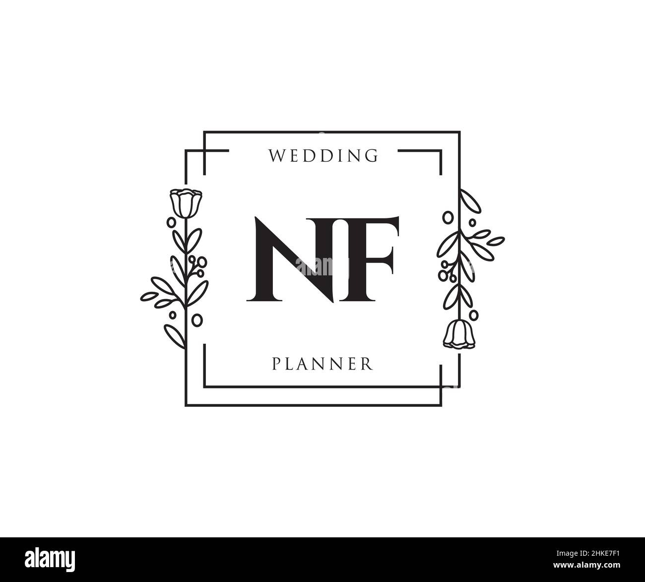 NF feminine logo. Usable for Nature, Salon, Spa, Cosmetic and Beauty ...