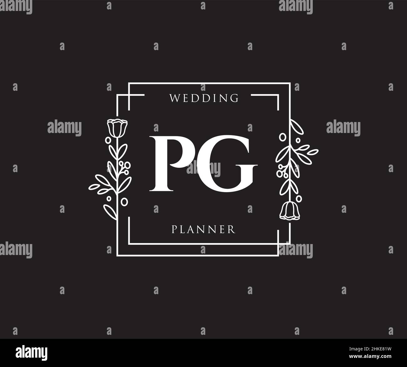 PG feminine logo. Usable for Nature, Salon, Spa, Cosmetic and Beauty ...