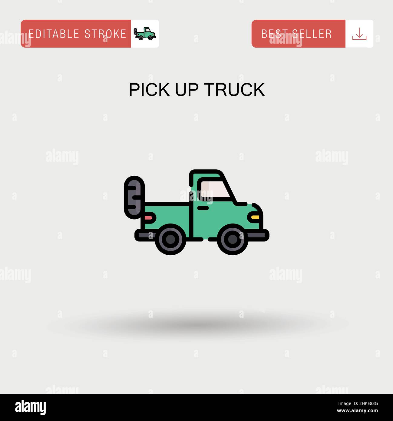 Pickup truck rear view Stock Vector Images - Alamy