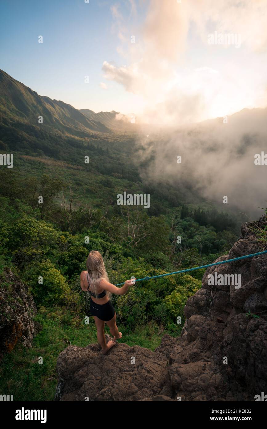 Pali Highway Oahu Hawaii High Resolution Stock Photography and Images ...
