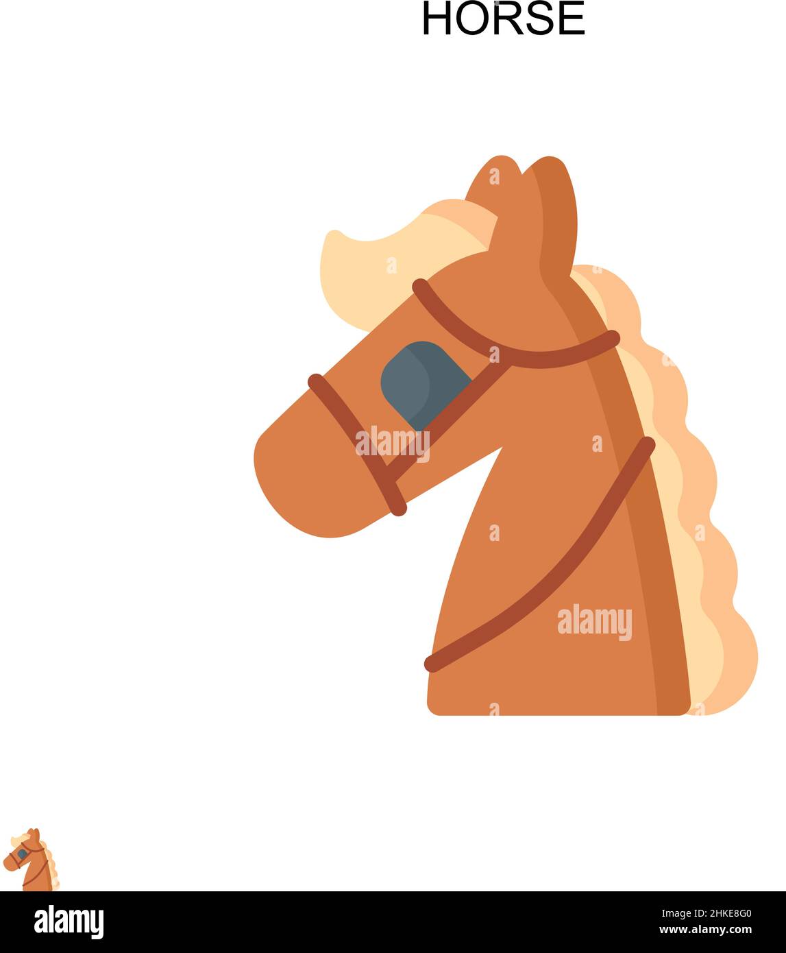 Horse Simple vector icon. Illustration symbol design template for web ...