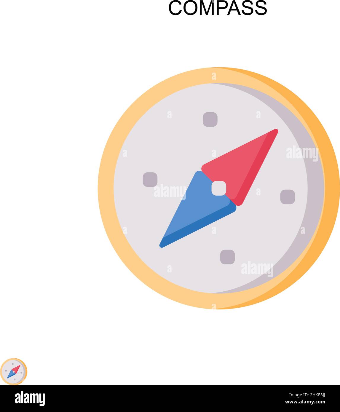 Compass Simple vector icon. Illustration symbol design template for web mobile UI element Stock ...