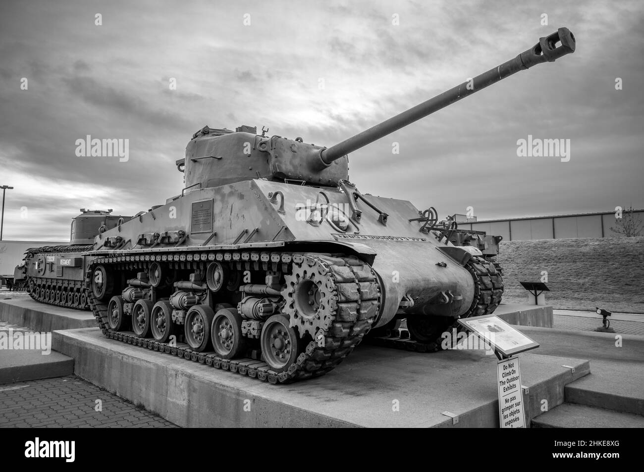 Calgary, Alberta - January 30, 2022: View of a Sherman tank at the ...
