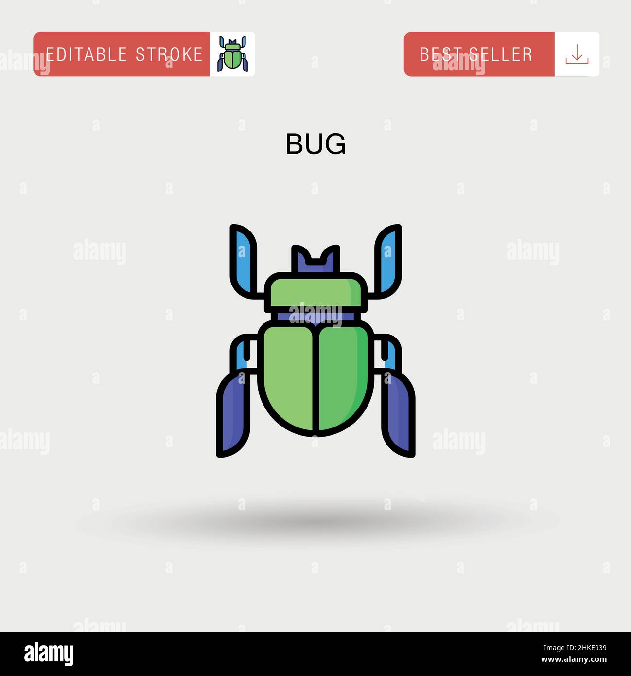 Bug Simple vector icon Stock Vector Image & Art - Alamy