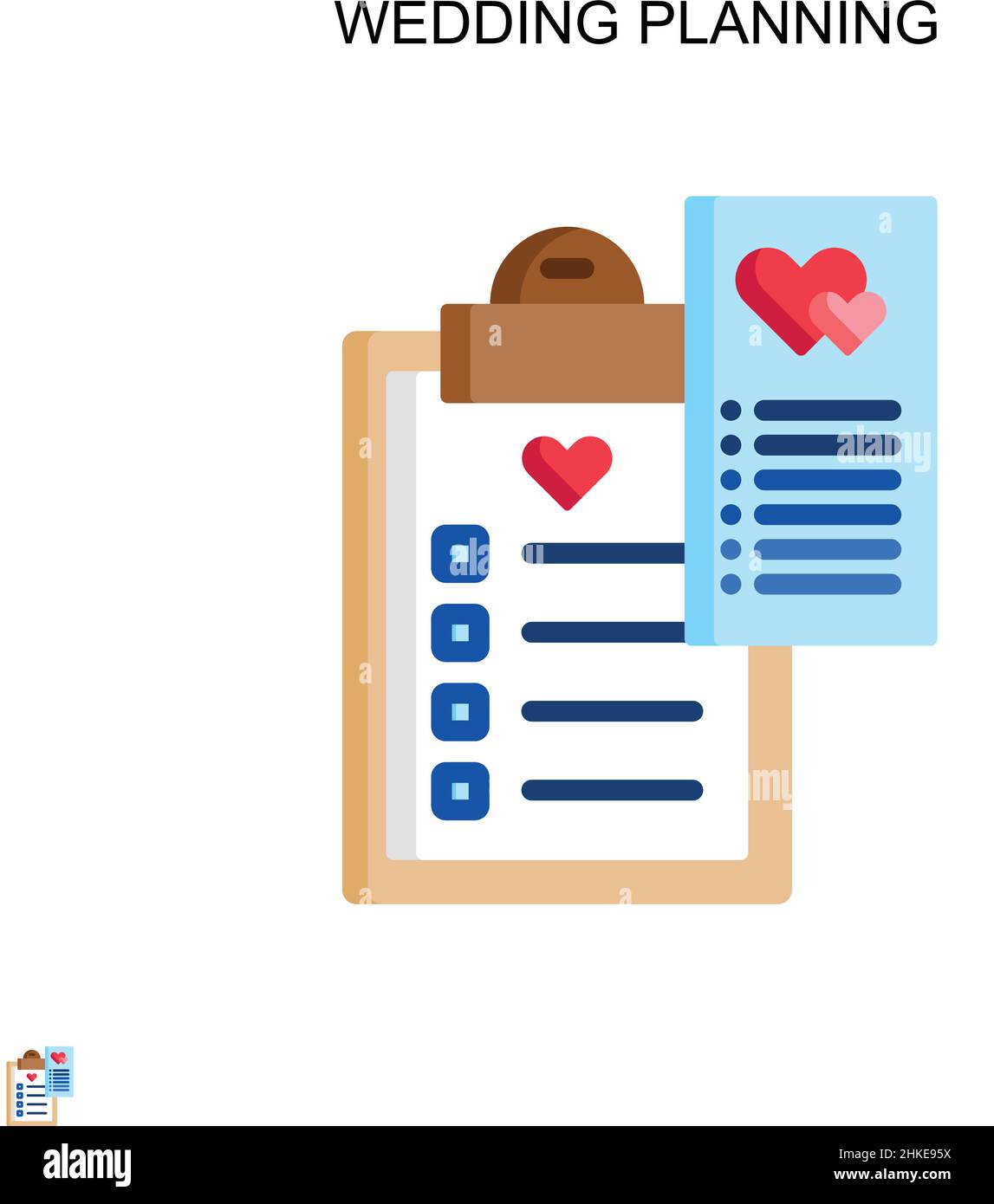 Wedding planning Simple vector icon. Illustration symbol design ...