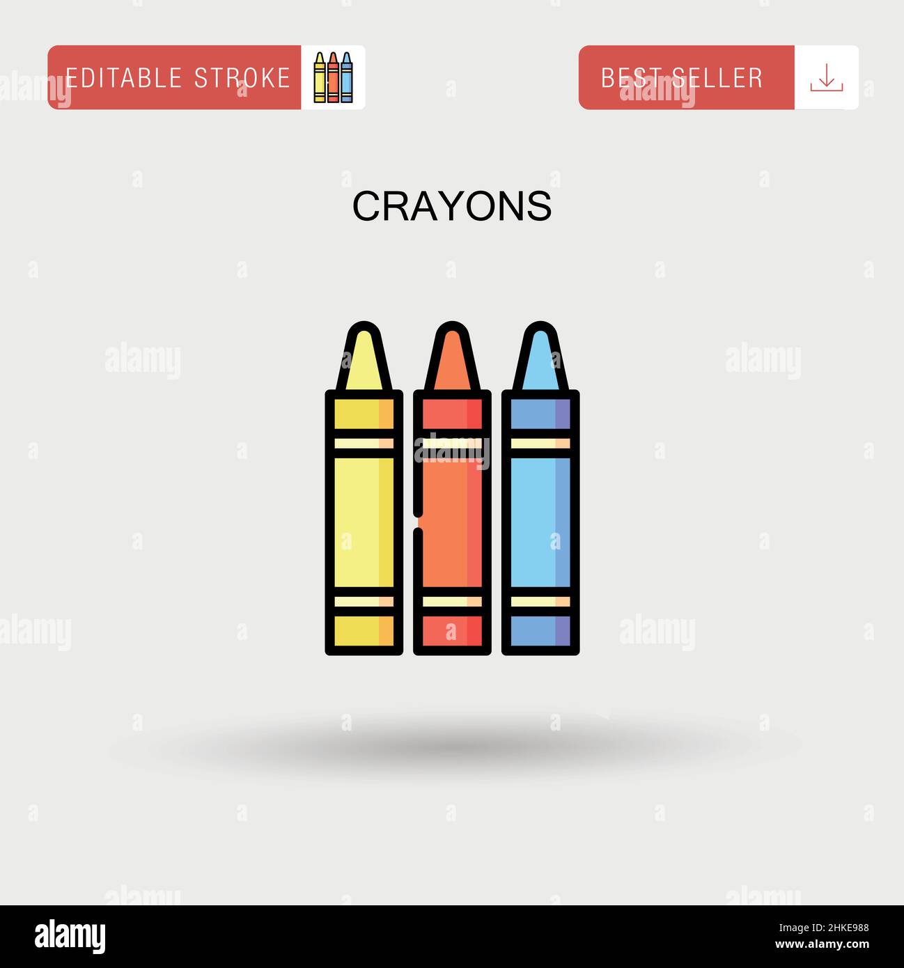 Wax crayons and chalk for children Stock Vector Images - Alamy