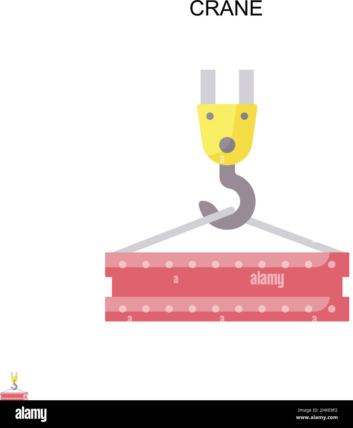 Crane Simple vector icon. Illustration symbol design template for web ...