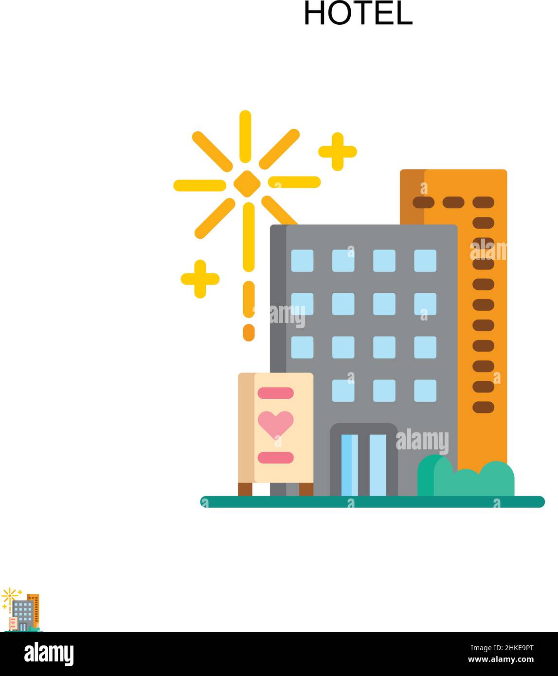 Hotel Simple vector icon. Illustration symbol design template for web ...