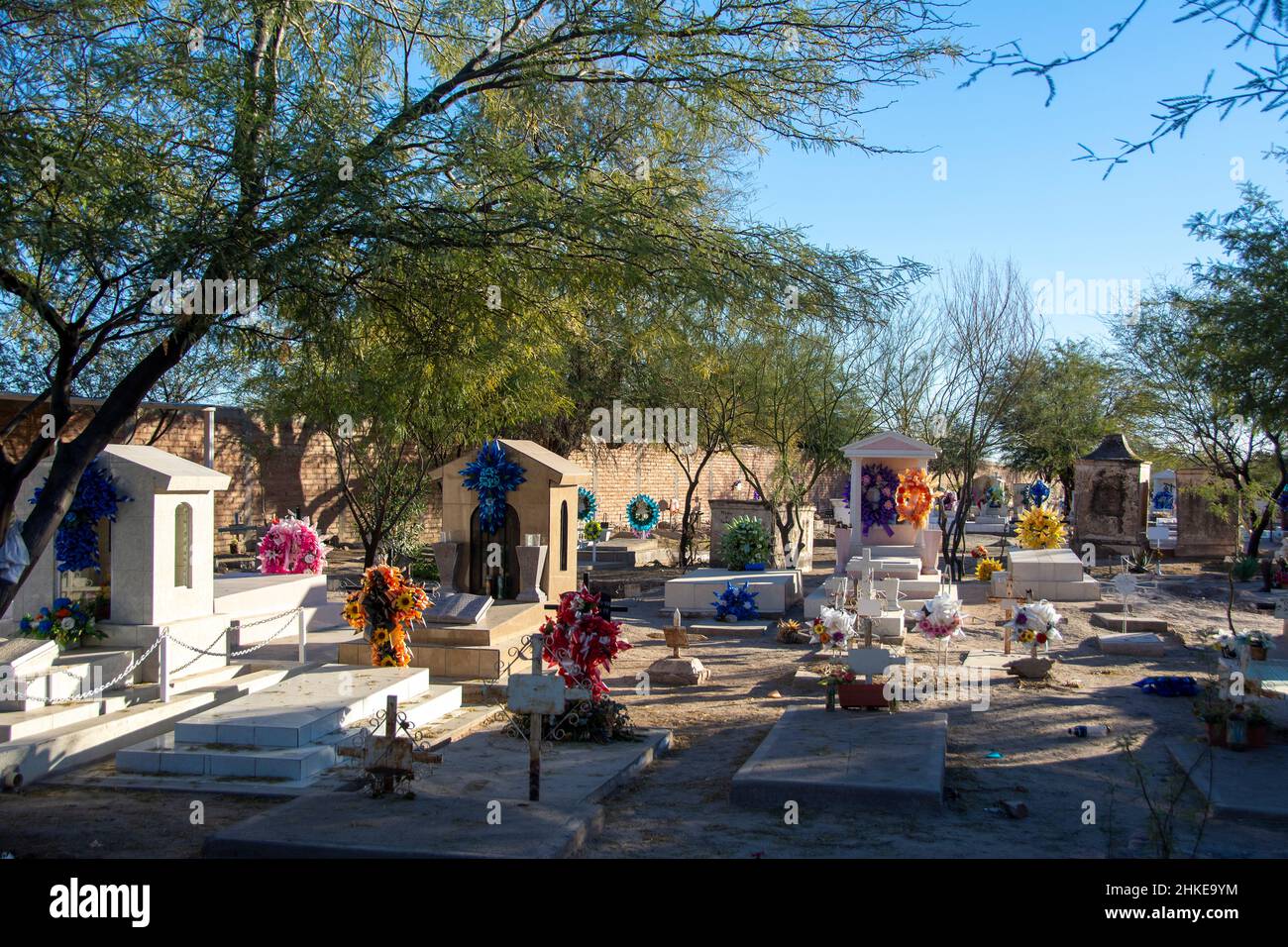A graveyard in the city of Caborca, Sonora, Mexico Stock Photo - Alamy