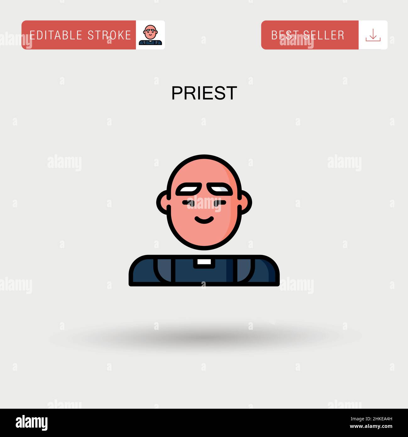 Priest Simple vector icon Stock Vector Image & Art - Alamy